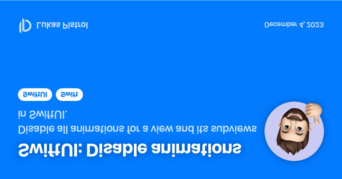SwiftUI: Disable animations – Lukas Pistrol